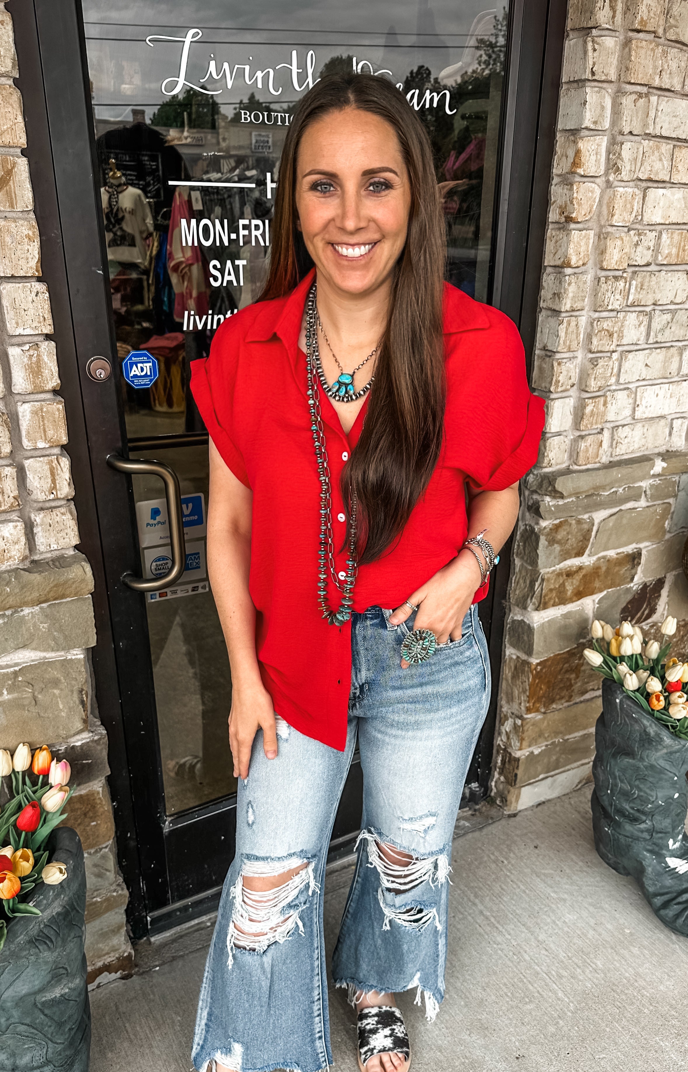 Ruby Red Top – Livin The Dream Boutique